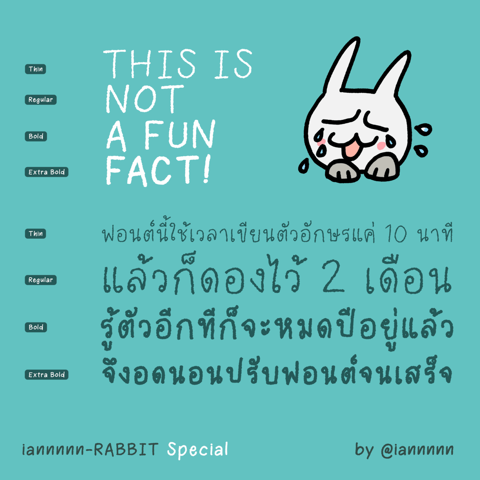กระต่าย (iannnnn-RABBIT) – ฟอนต์.คอม